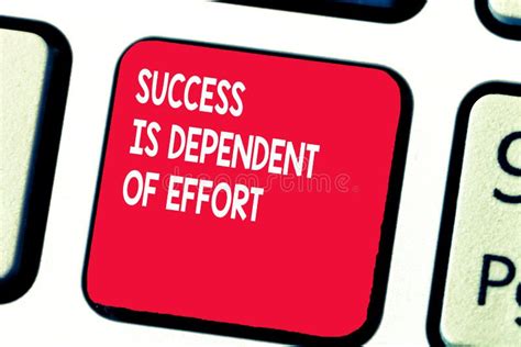 Conceptual Hand Writing Showing Success Is Dependent Of Effort