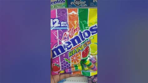 🍬 Mini Mentos Rainbow Fruity Flavours Asmr Shorts Candy Sweet