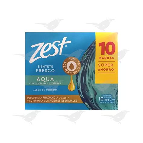 Jabon En Barra Zest Aqua 10 Barras 135g Cu Anyhow Súper A Domicilio