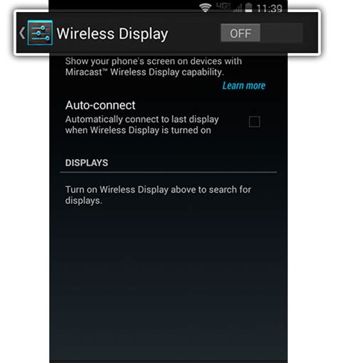 Wireless Display Setup Android