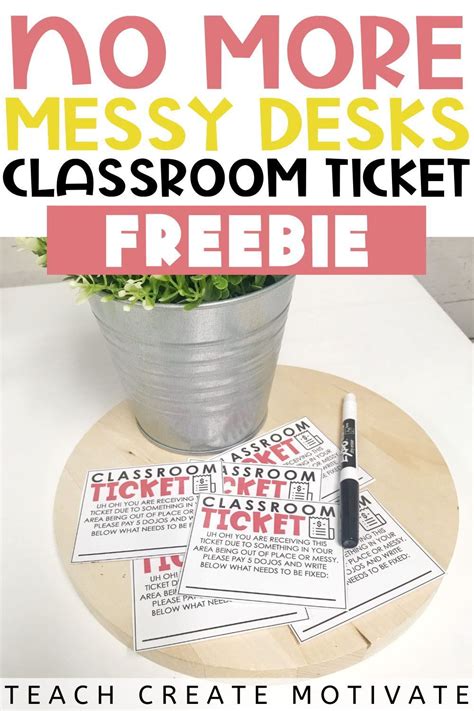 Classroom Ticket Freebie Teach Create Motivate Artofit