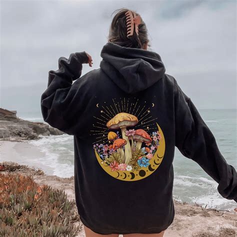 Cottage Core Mushroom Sweatshirt Mushroom Hoodie Spiritual Sweatshirt