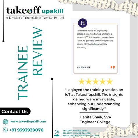 Hanifa Shaik On Iot Training At Takeoffupskill Takeoff Upskill Posted On The Topic Linkedin