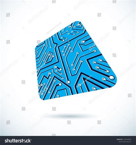 Vector Technology Cpu Design Square Microprocessor Stock Vector Royalty Free 1221644935
