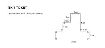 Exit Ticket Area Of Composite Figures By MissGsGallery TPT