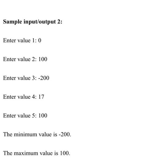 Sample Inputoutput 1 Enter Value 1 5 Enter Value