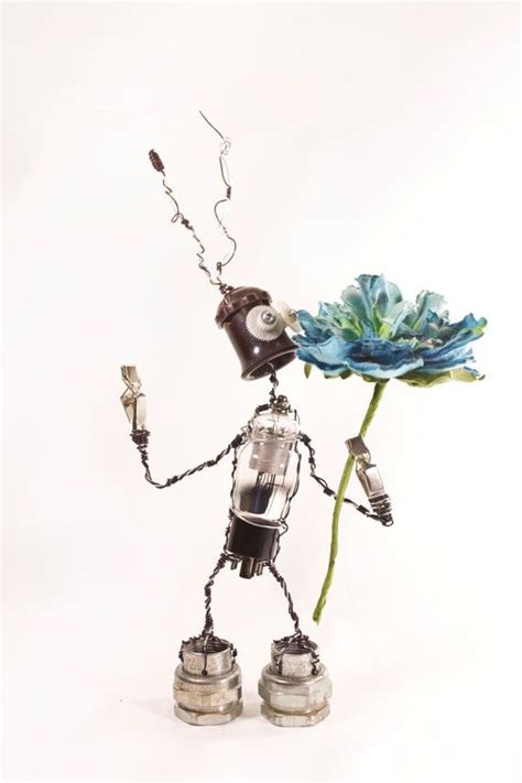 Fm Found Object Robot Vacuum Tube Unusual Sculpture Etsy Found Object Vacuum Tube Objects