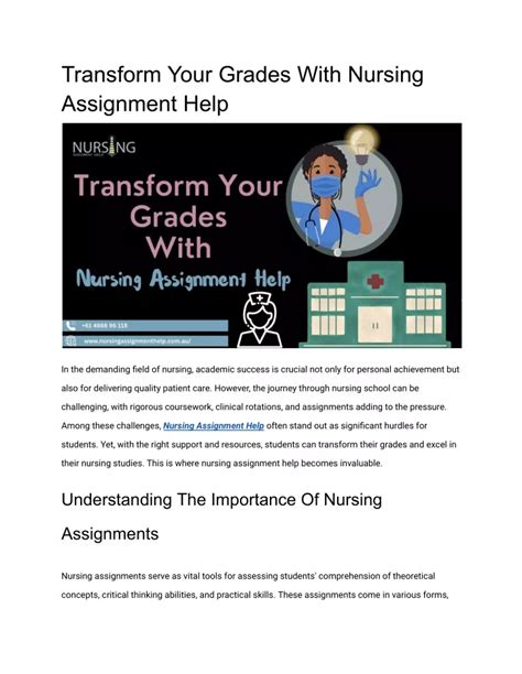 PPT Transform Your Grades With Nursing Assignment Help PowerPoint