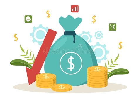 Cost Reduction Vector Illustration With Decrease Price Minimising Or
