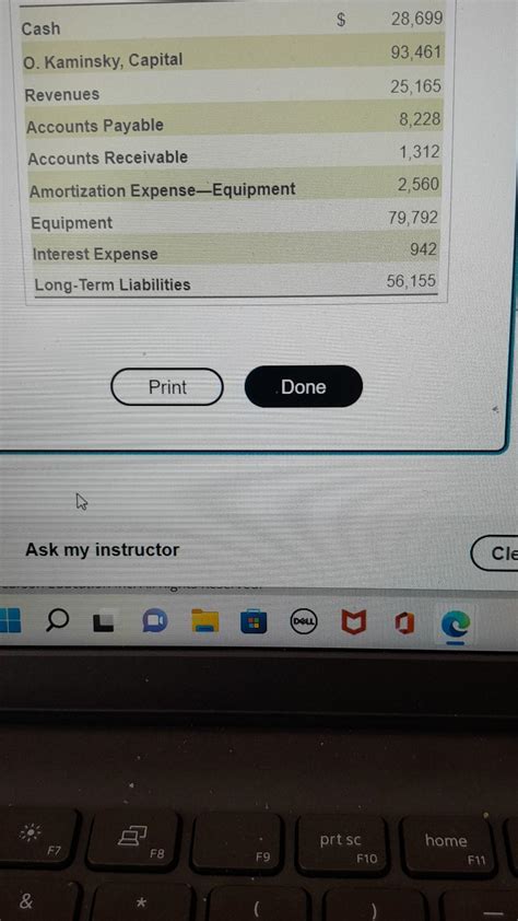 print done ask my instructor