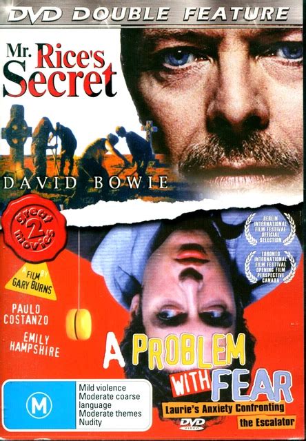 A Problem With Fear Dvd Mr Rices Secret 1999 2003 Movie Double David Bowie 1995 Picclick Au