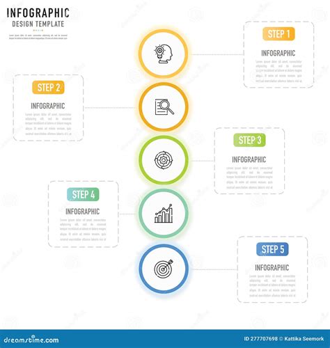Circular Mind Map Infographic For Business Presentation Stock Vector