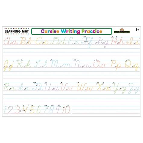 Teacher Created Resources Cursive Writing Practice Learning Mat