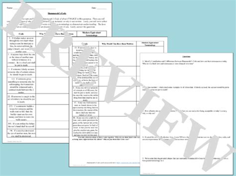 Hammurabis Code Primary Source Analysis