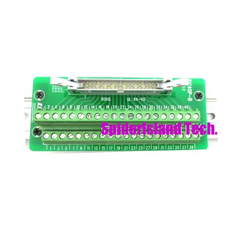 Idc40p Idc 40 Pin Male Terminal Block Breakout Plc Relay Terminals Din Rail Mounting Adapter