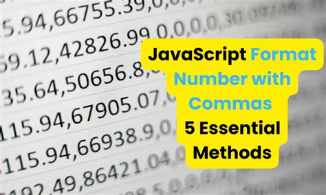 Javascript Format Number With Commas 5 Essential Methods