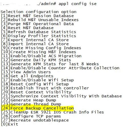 Solved Ise Backup Stuck And Cant Restart Service Or Reboot Server Cisco Community