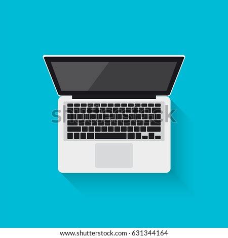 Laptop Notebook Flat Design Vector Illustration Stock Vector Shutterstock