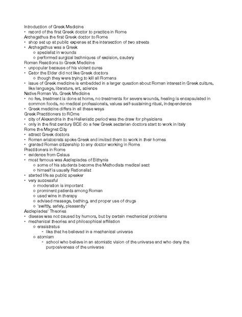 Module 6 Lecture 2 First Greek Doctors To Rome Introduction Of Greek