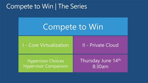 PPT Compete To Win Part I Comparing Core Virtualization Platforms PowerPoint Presentation