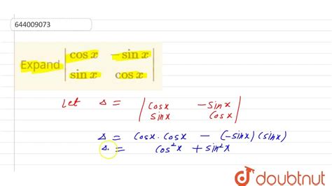 Expand Cosx Sinxsinx Cosx