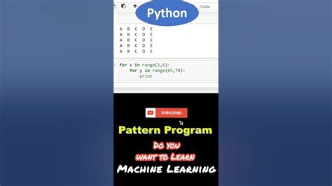 Python Pattern Program💥machinelearningwithpython Pythonprogrammingtutorial Youtube
