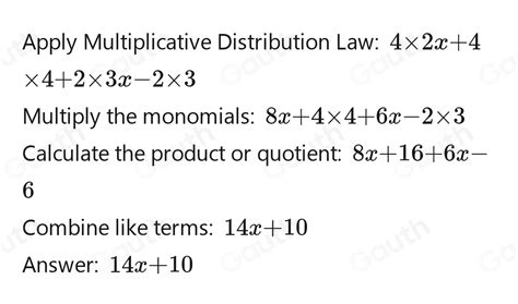 solved simplify 4 2x 4 2 3x 3 [algebra]