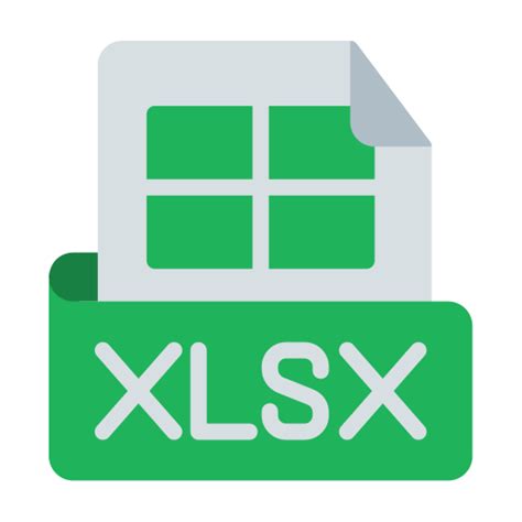 Xlsx Extension Xls Sheet Spreadsheet Worksheet Workbook Icon