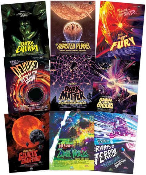 Nasa Galaxy Of Horrors English Version Space Movie Poster Wall Art Pack