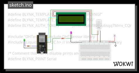 Temp Humidity Sensor Copy Wokwi ESP32 STM32 Arduino Simulator