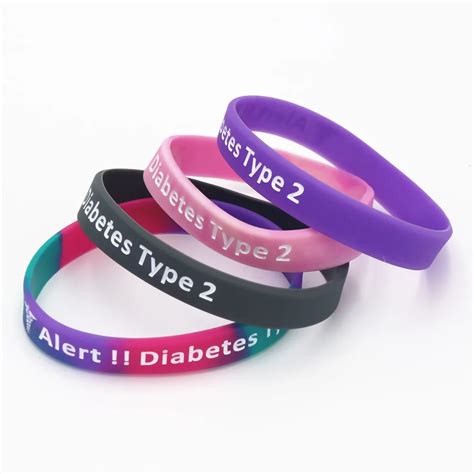 Silicone Diabetic Bracelets Bangles | Silicone Insulin Dependent - 1pc ...