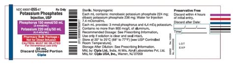 Dailymed Potassium Phosphates Injection