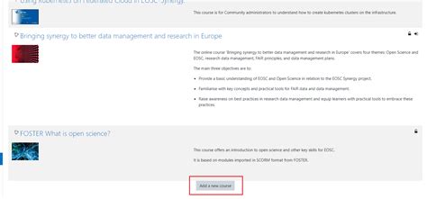 Course Eosc Synergy Learning Services Guide Topic Moodle