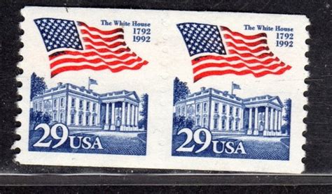 Perfectly Flawed Efo Us Sn 2609 Unused Ng Flag And White House Blind