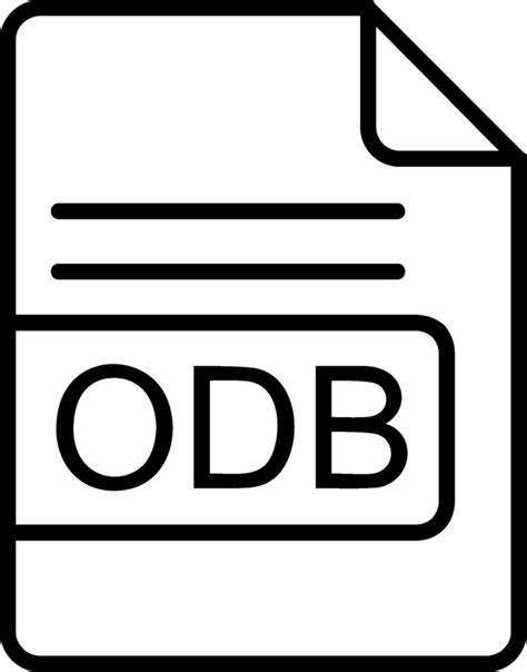 Odb File Format Line Icon 43258693 Vector Art At Vecteezy