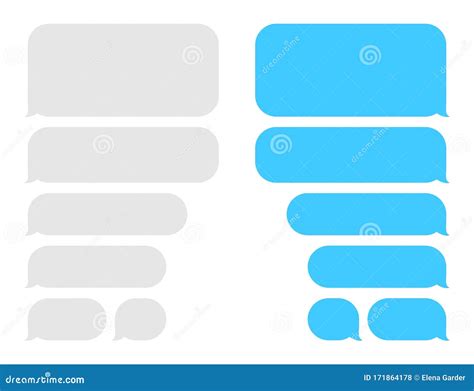 chat text box empty messages template vector dialig interface mobile