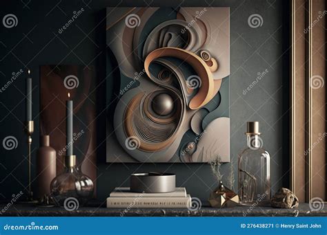 Generative Ai Abstract Emotions And Moods On Canvas Stock Illustration