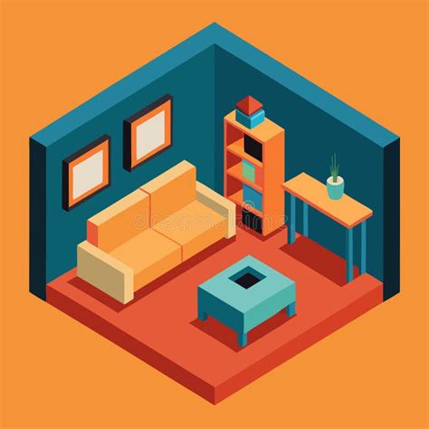 Modern House Interior Vector Illustration Stock Vector Illustration