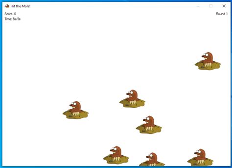 Github Viral32111hit The Mole Rudimentary Whac A Mole Game