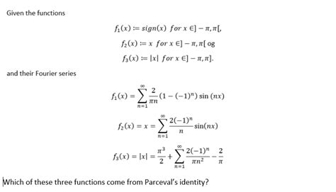 Solved Given the functions A x sign x for x E π π Chegg com