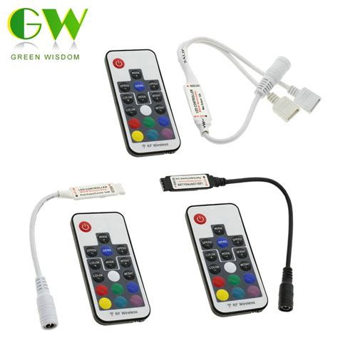 LED RGB Controler DC12V 17key RF Wireless Black White Double Remote Controller For RGB LED