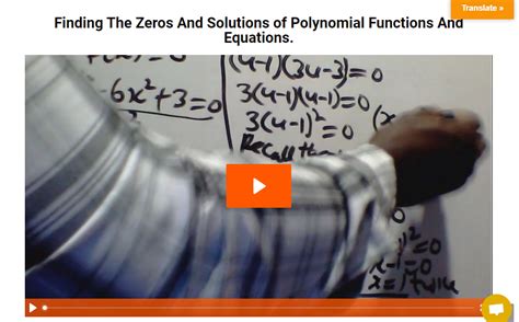 Division Of Polynomial Functions Factor And Remainder Theorem