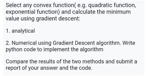 solved select any convex function e g quadratic function