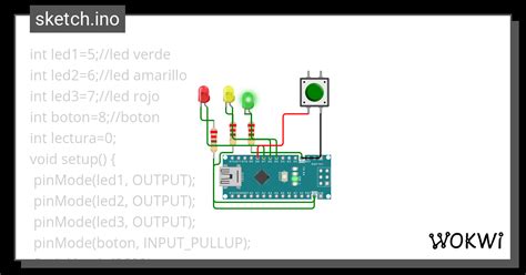 Practica 1 Semaforo Wokwi Esp32 Stm32 Arduino Simulator