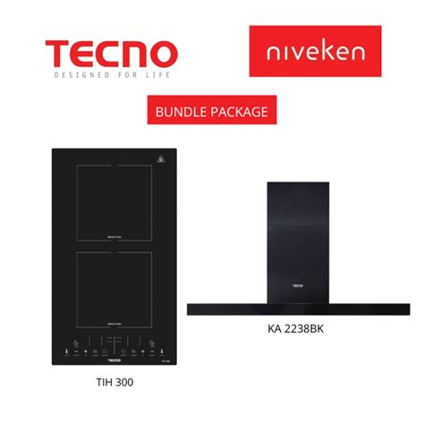 Hood Hob Tecno Ka 2238bk Ka2238bk Matte Black Chimney Cooker Hood Tecno Tih 300 Tih300