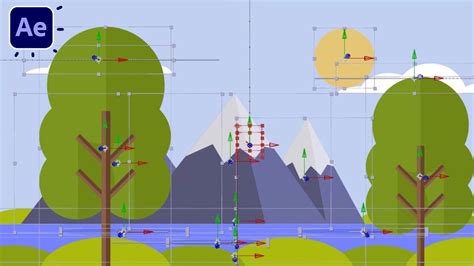 Camera Parallax Landscape Animation in After Effects Tutorials in 2025 | Motion graphics design ...