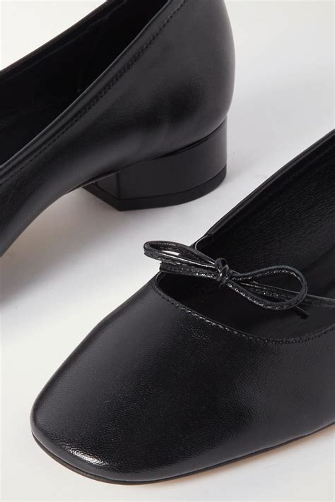 Aeyde Darya Leather Flats In Black Endource