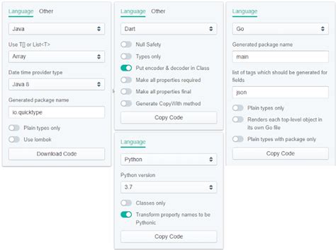 Generate Model Schemas From Json And Json Schemas In 20 Languages Using
