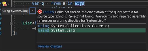 Add A Reference To Systemlinq Automatically When Linq Is Used · Issue