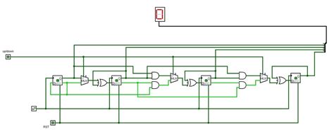 Creating An 8 Bit Updown Counter Using D Flip Flops Logisim